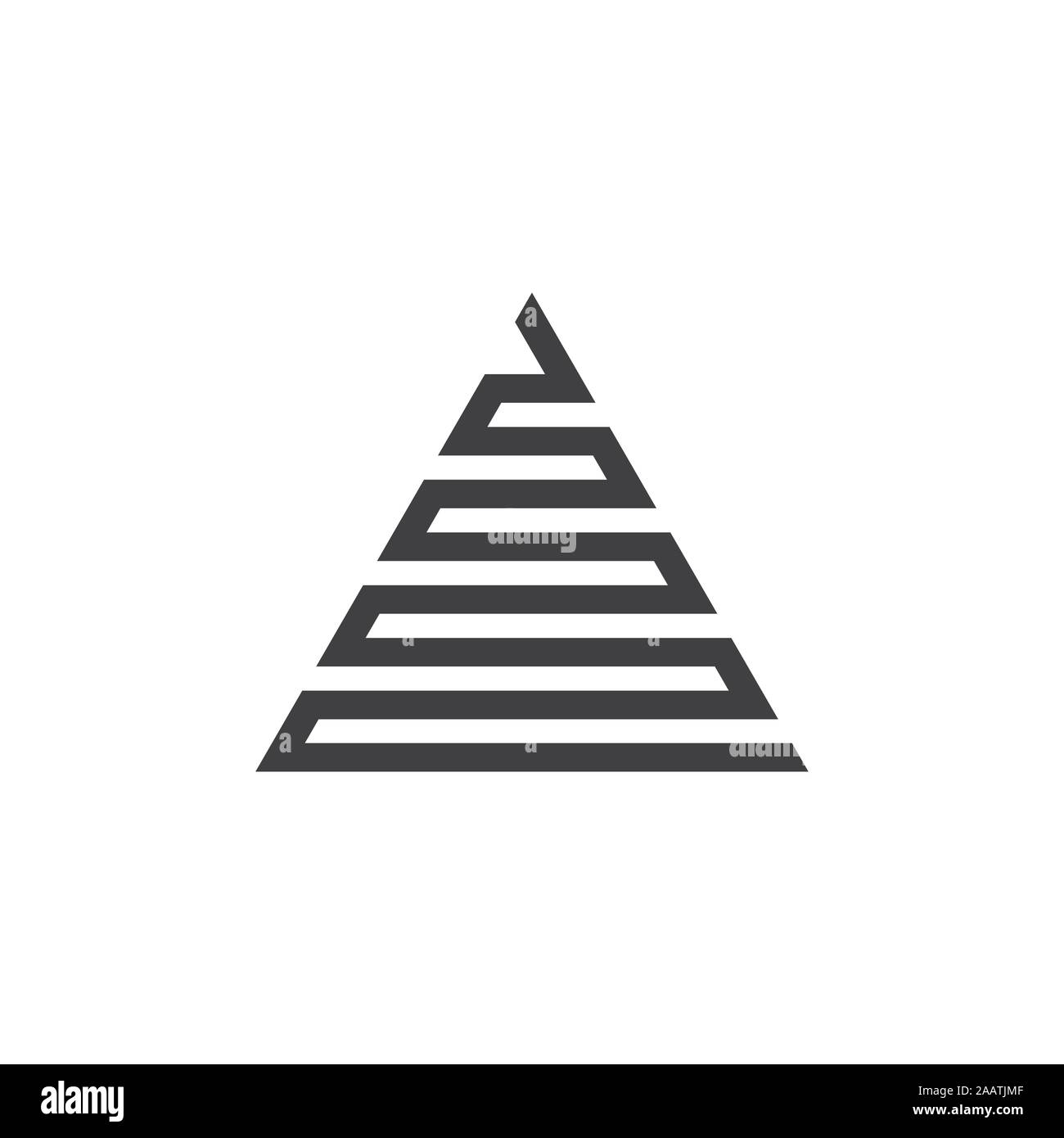 triangle stripes geometric line logo vector Stock Vector Image & Art ...