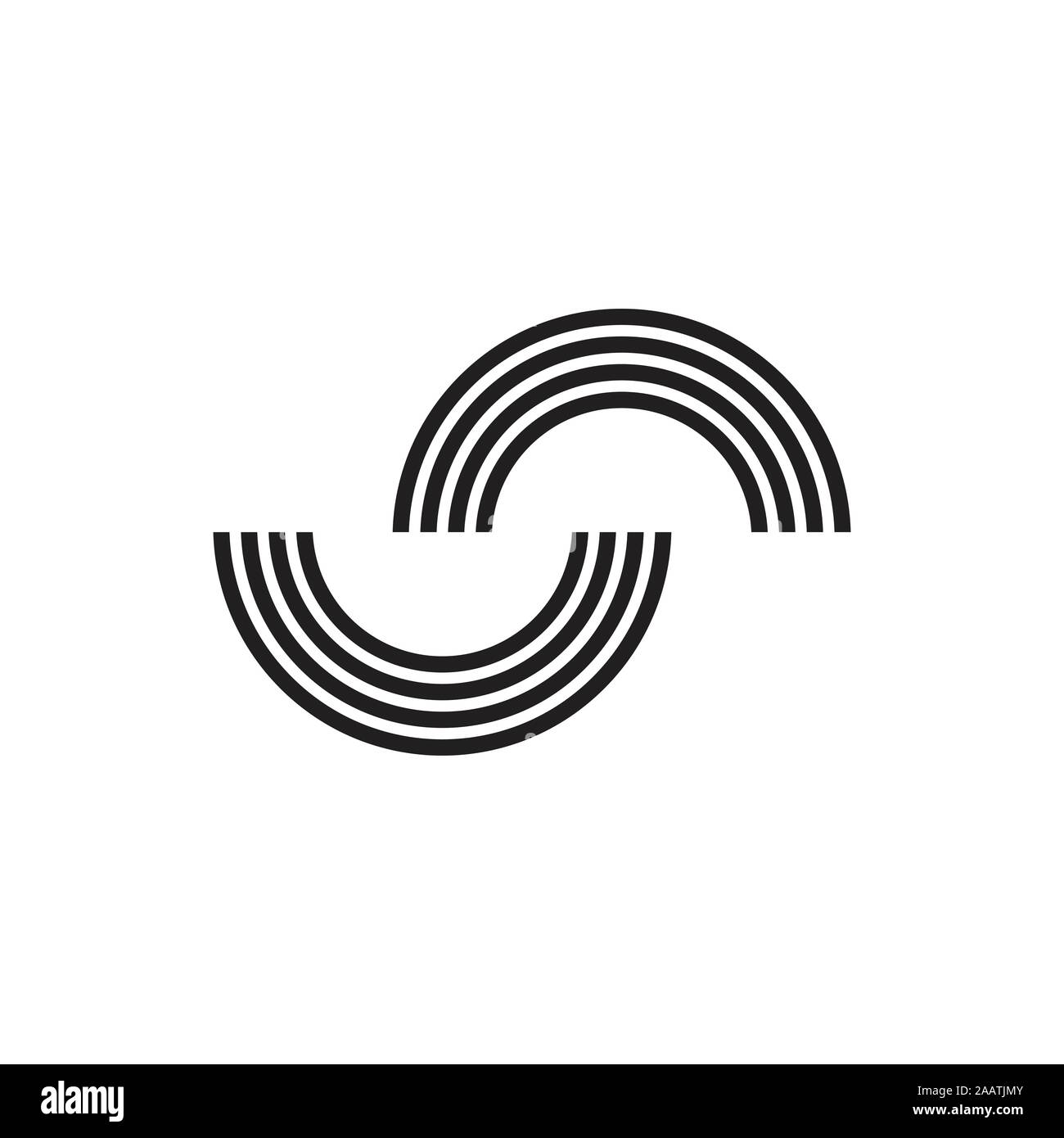 stripes slice logo vector Stock Vector Image & Art - Alamy