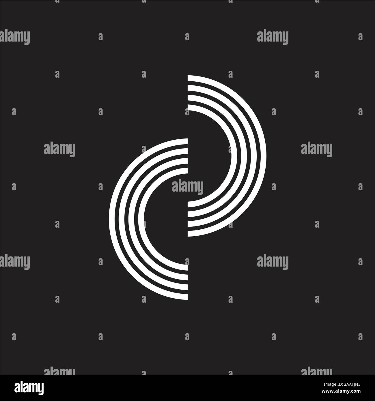 Pie logo letter letter Stock Vector Images - Alamy