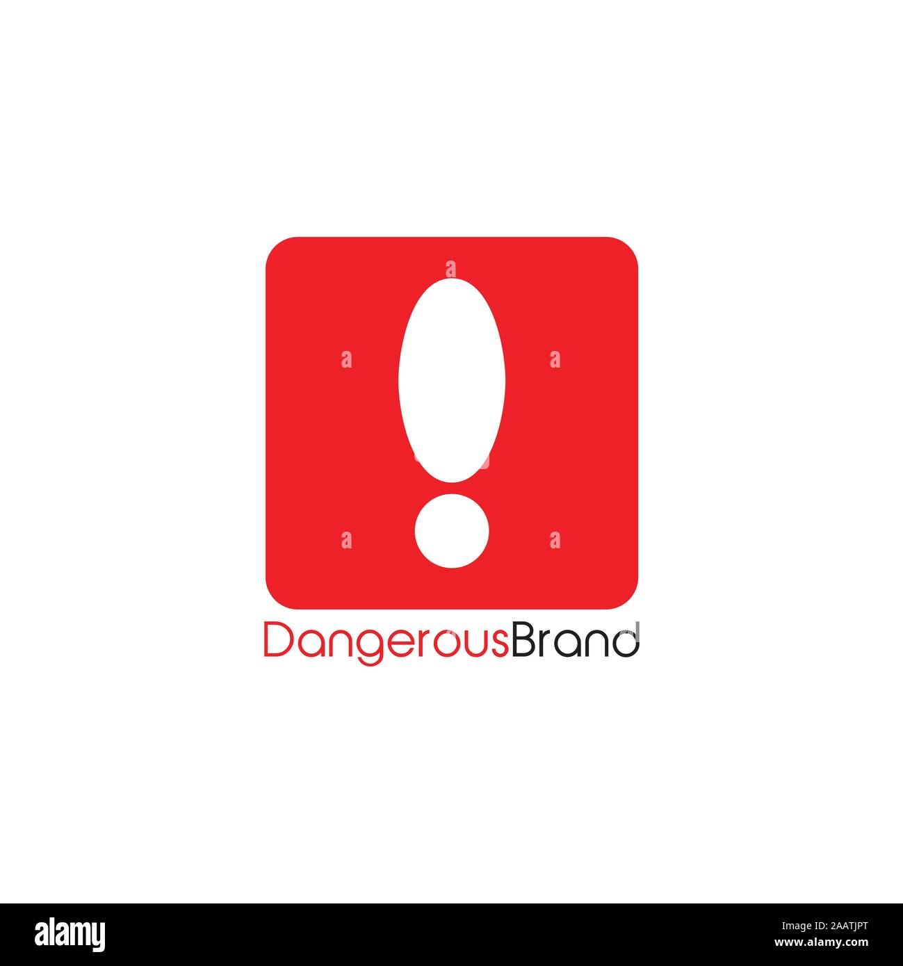 Exclamation icon vector logo Cut Out Stock Images & Pictures - Alamy