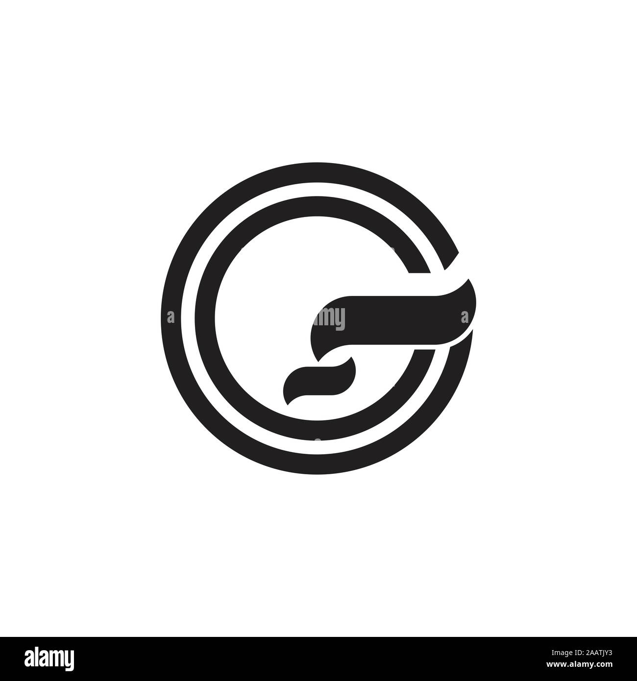 letter g curves stripes logo vector Stock Vector Image & Art - Alamy