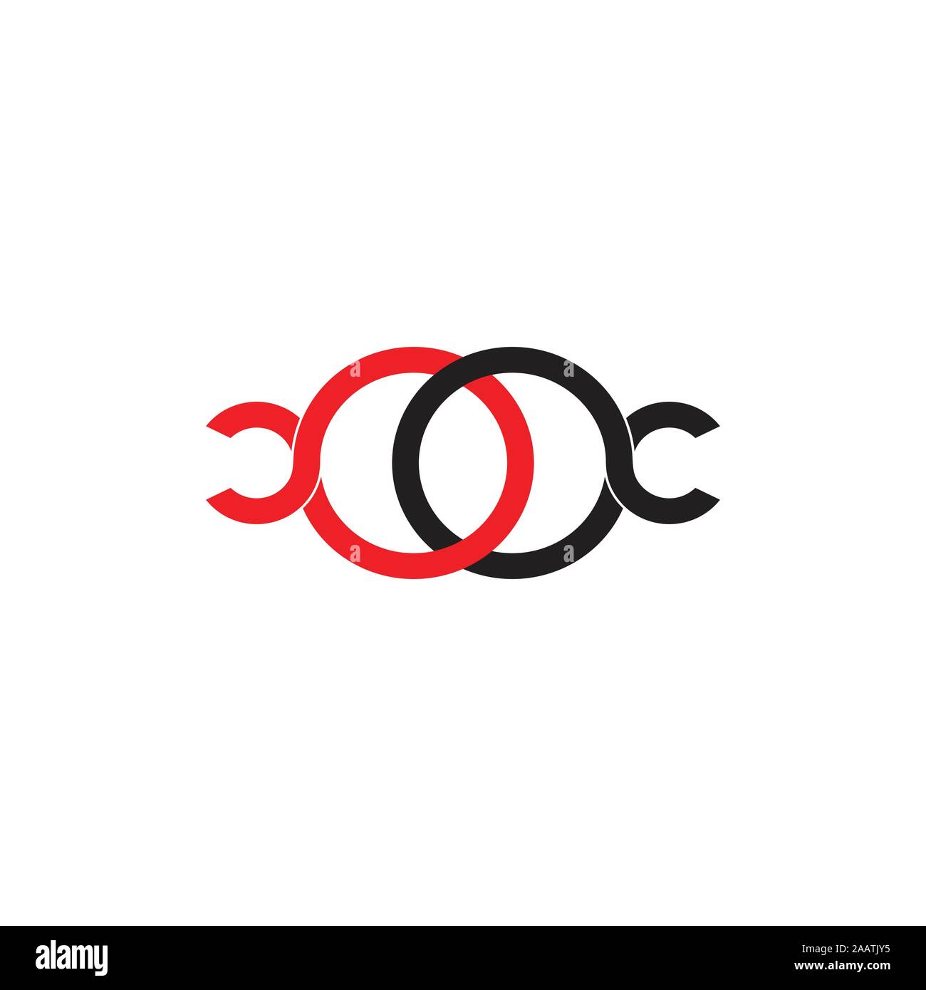 linked circle ribbon design symbol vector Stock Vector Image & Art - Alamy