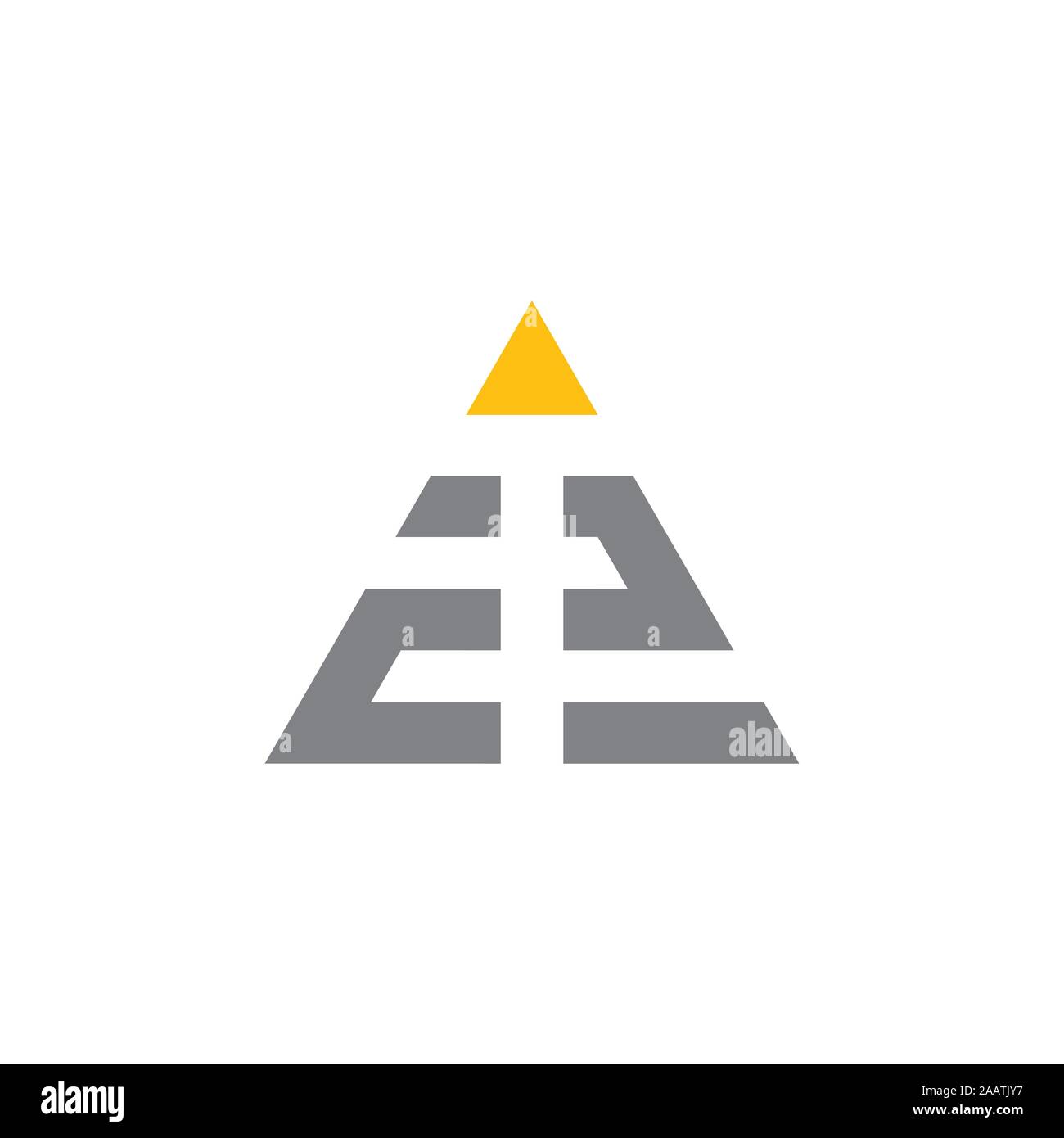 abstract geometric number two pencil shape logo vector Stock Vector ...