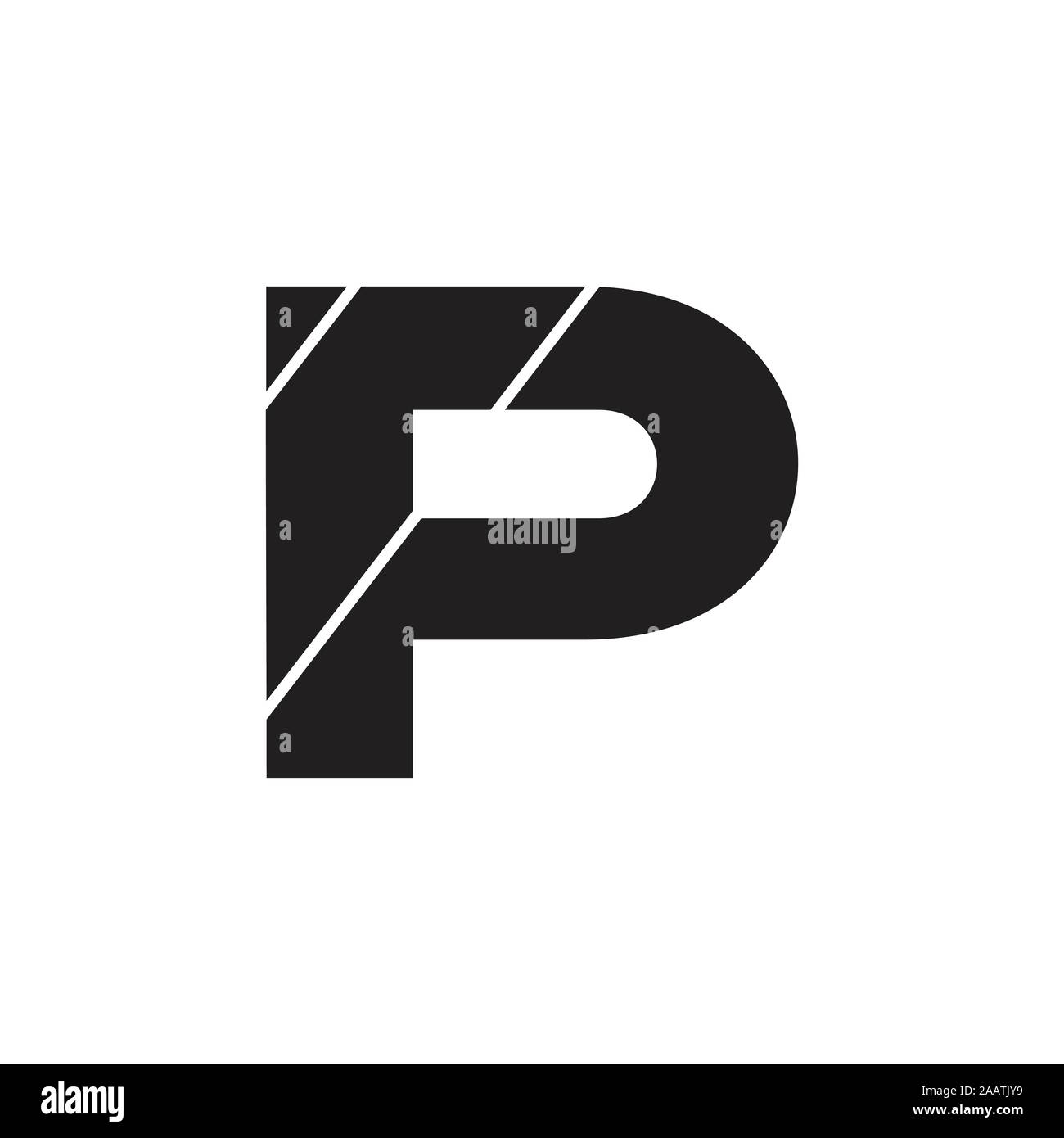 letter p stripes geometric logo vector Stock Vector Image & Art - Alamy