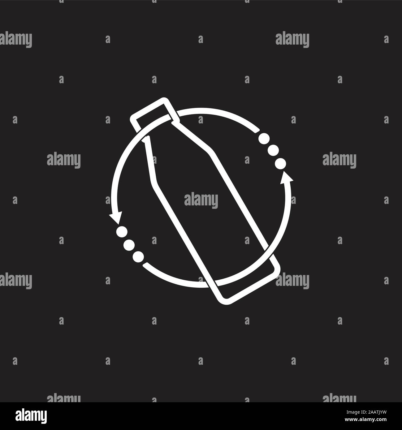 bottle recycle arrow circle sign symbol vector Stock Vector Image & Art ...