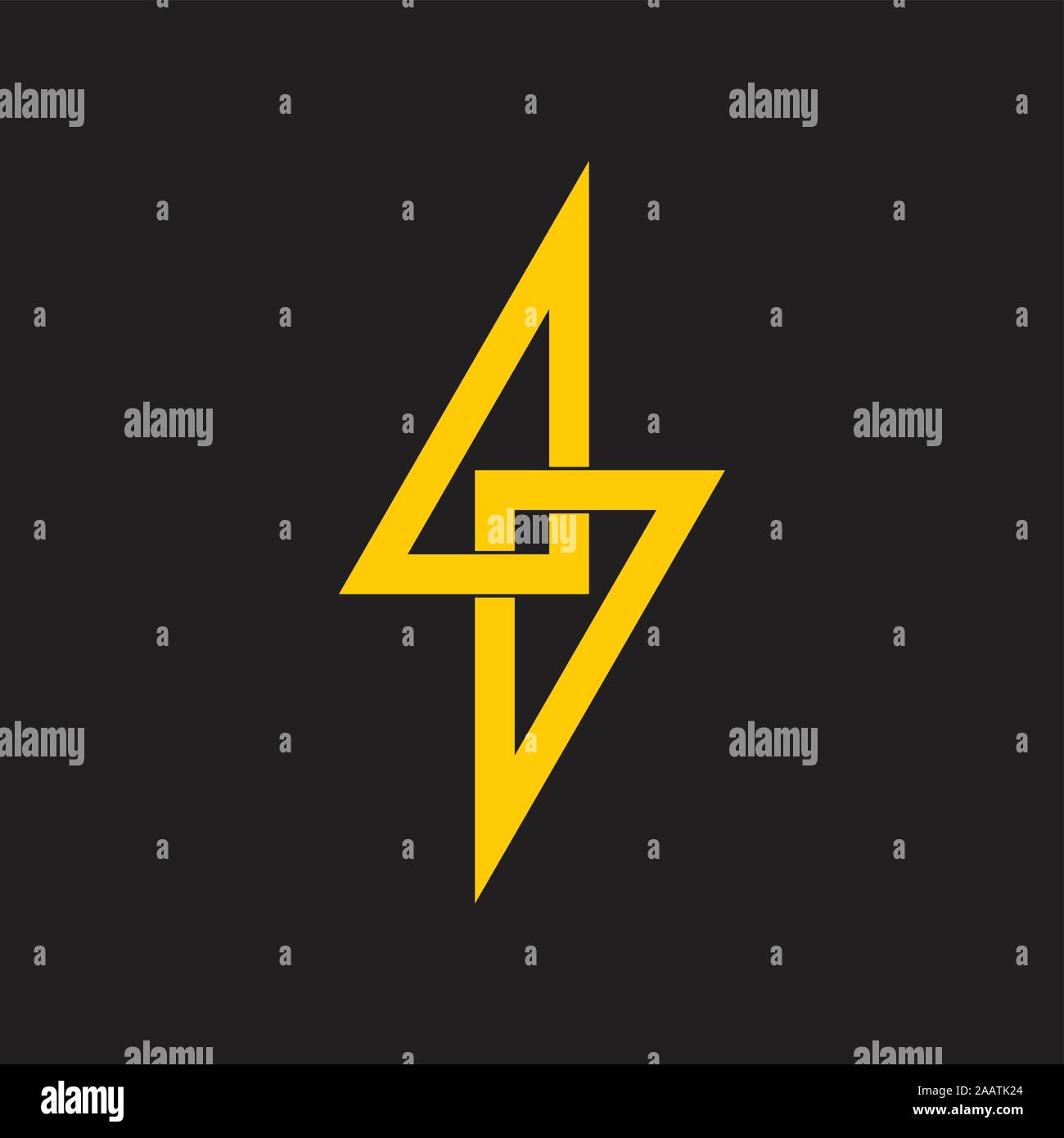 letter s triangle thunder shape symbol logo vector Stock Vector Image ...