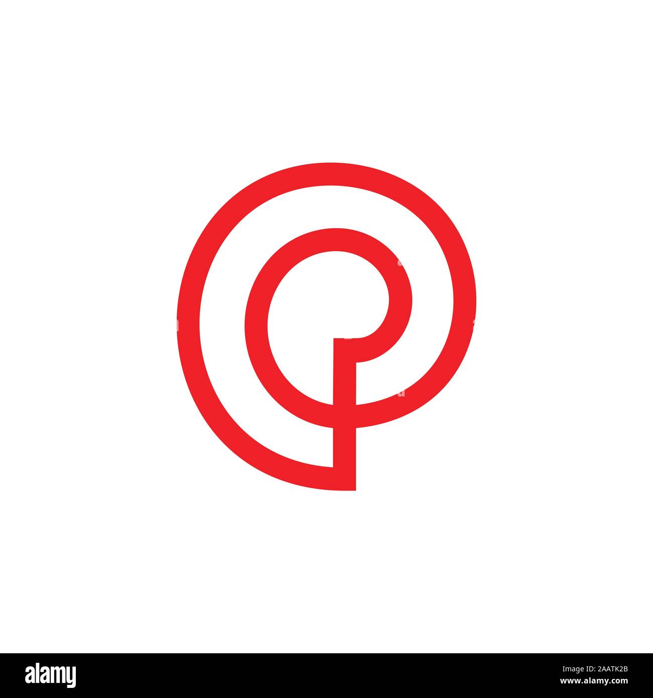 letter p loop spiral logo vector Stock Vector Image & Art - Alamy