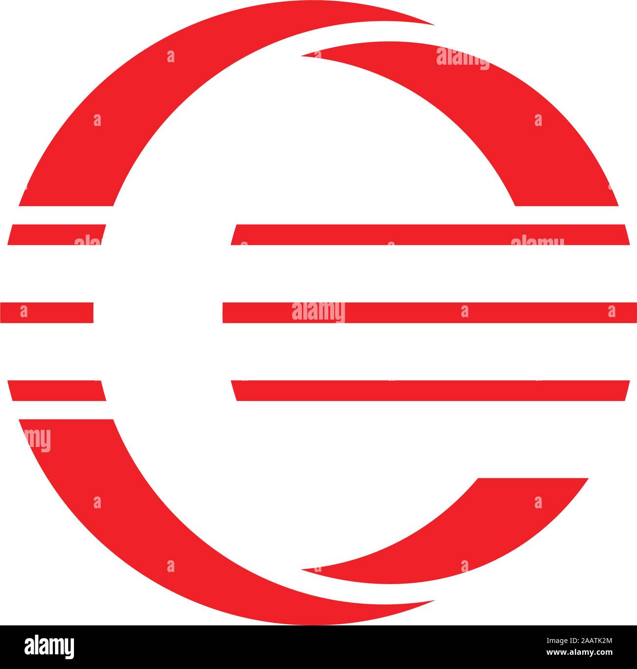 abstract letter e circle stripes geometric logo vector Stock Vector ...
