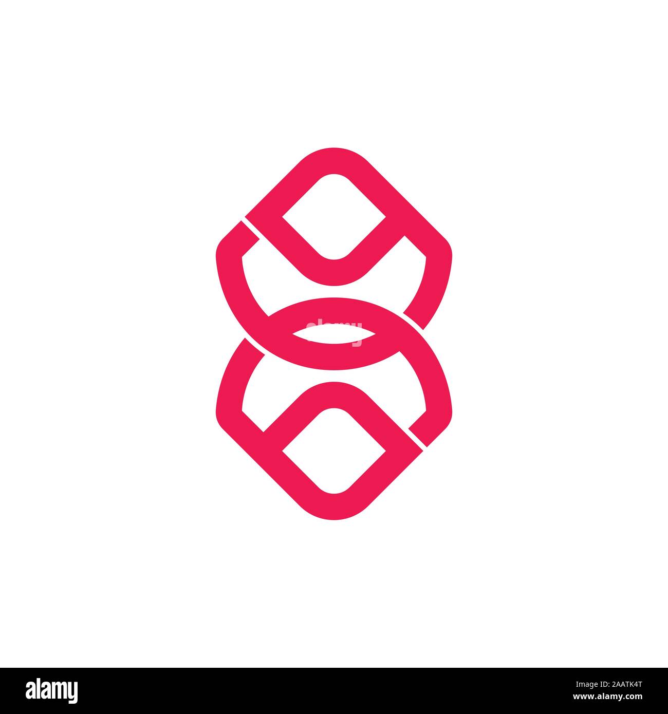 linked linear chain abstract logo vector Stock Vector Image & Art - Alamy