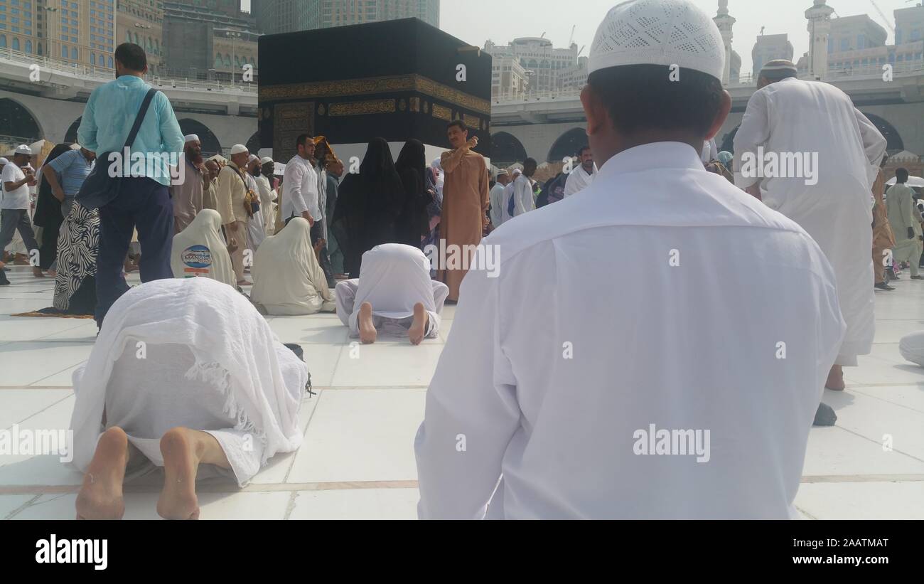 MECCA, SAUDI ARABIA, September 2016 - Muslim pilgrims from all over the ...