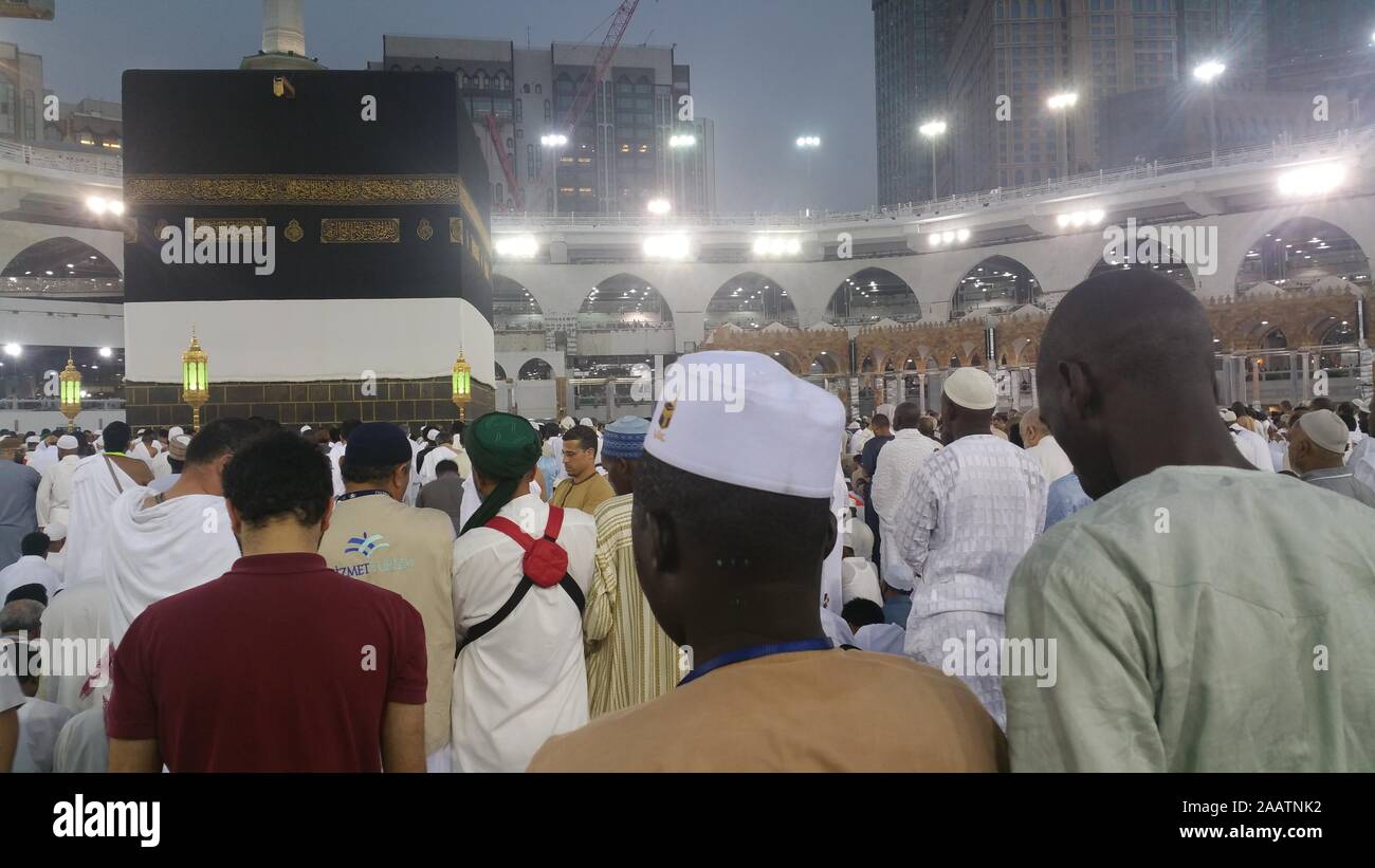 MECCA, SAUDI ARABIA, September 2016 - Muslim pilgrims from all over the ...