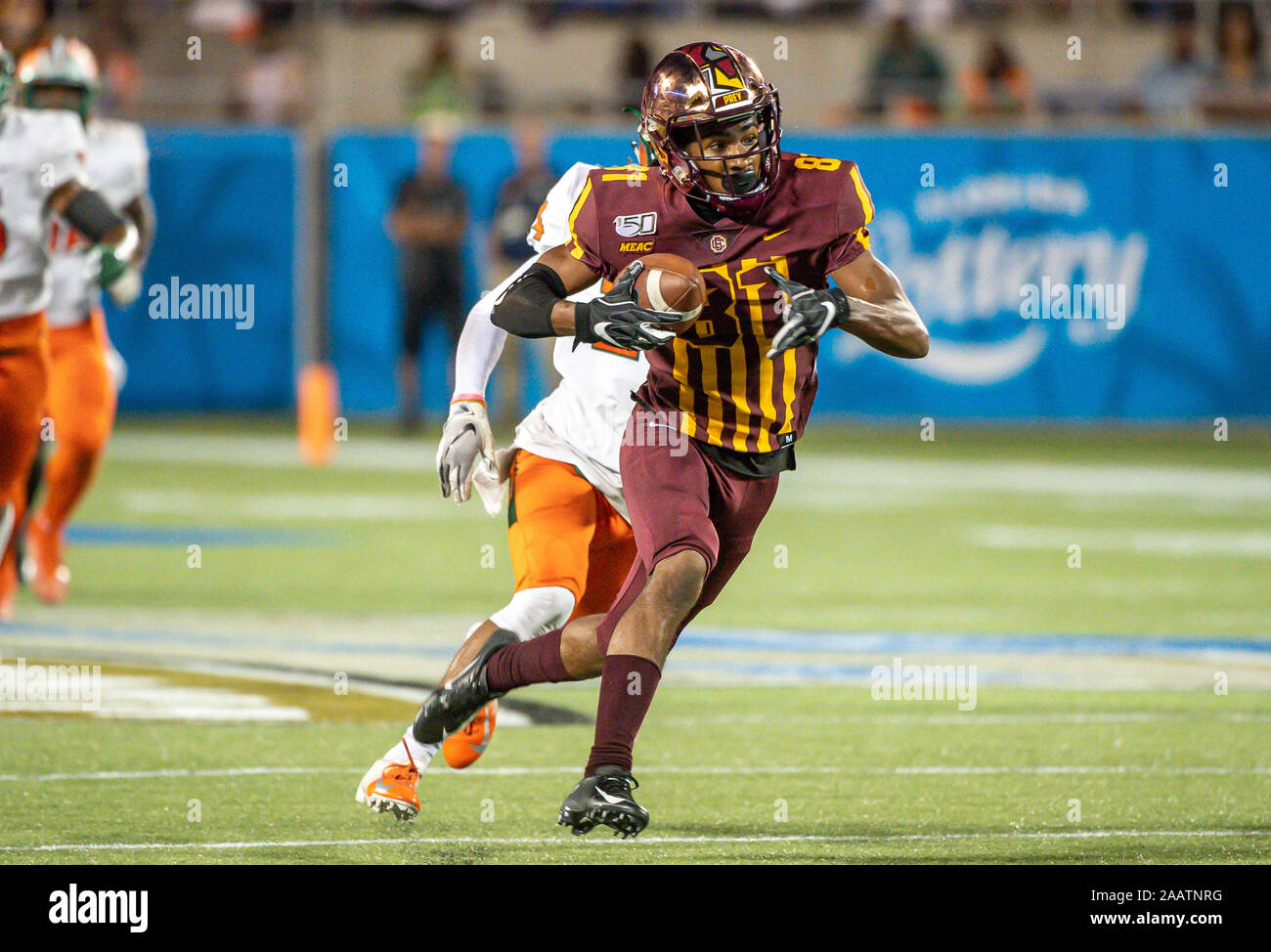 Orlando, FL, USA. 23rd Nov, 2019. Bethune Cookman wide receiver Steffon ...