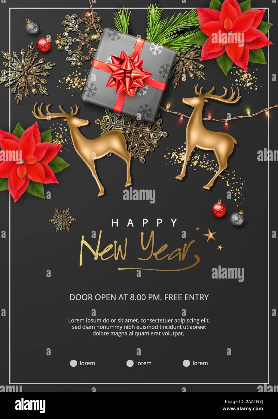 Christmas background poinsettia tree Stock Vector Images - Alamy