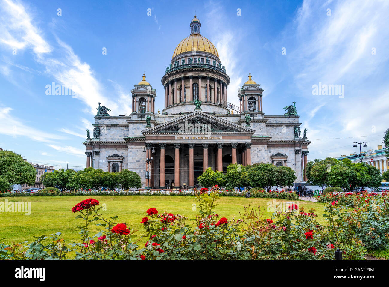 Saint Isaac's Cathedral exterior in St. Petersburg, Russia Stock Photo ...