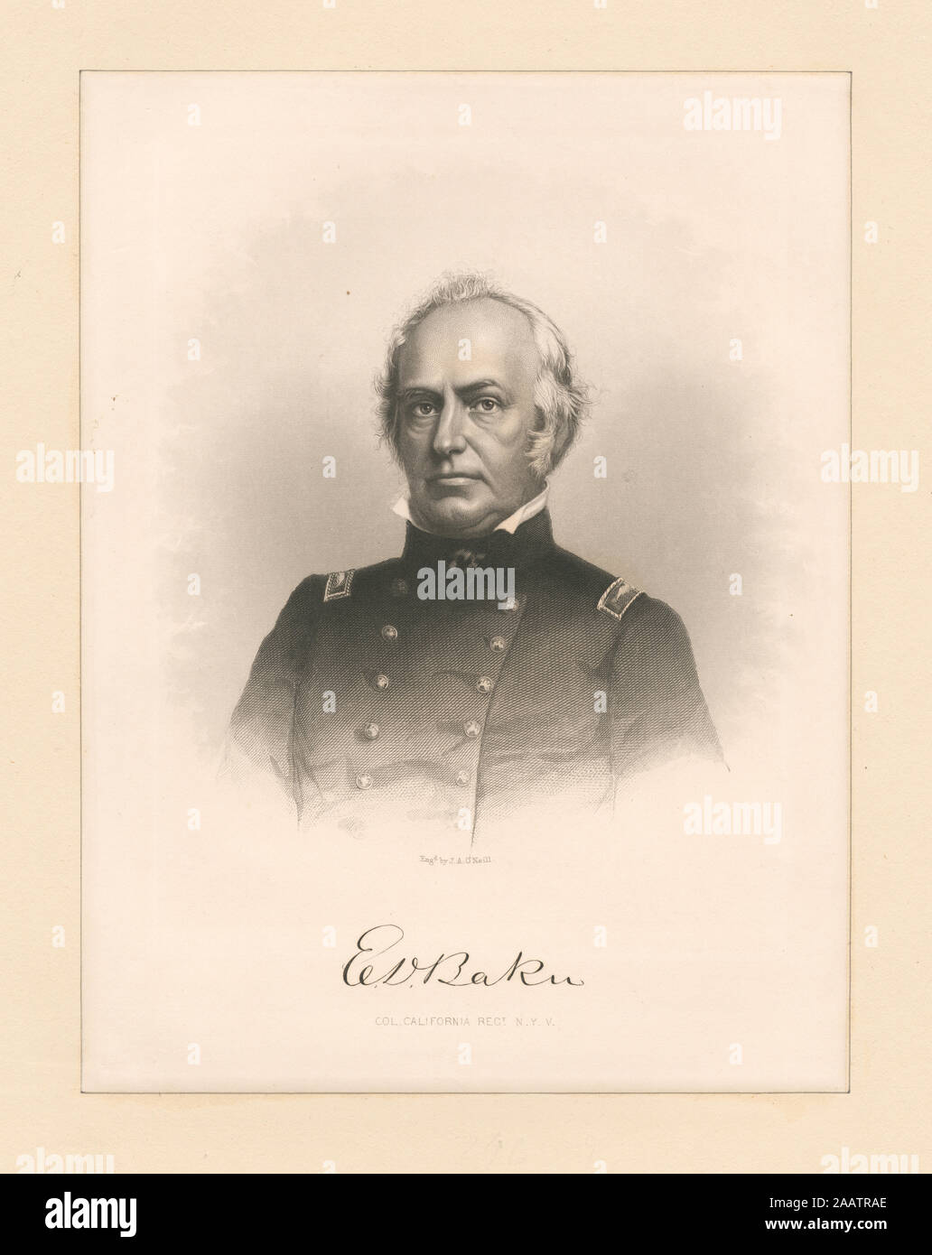 ED Baker, Col California Regt NY V Title from Calendar of Emmet ...