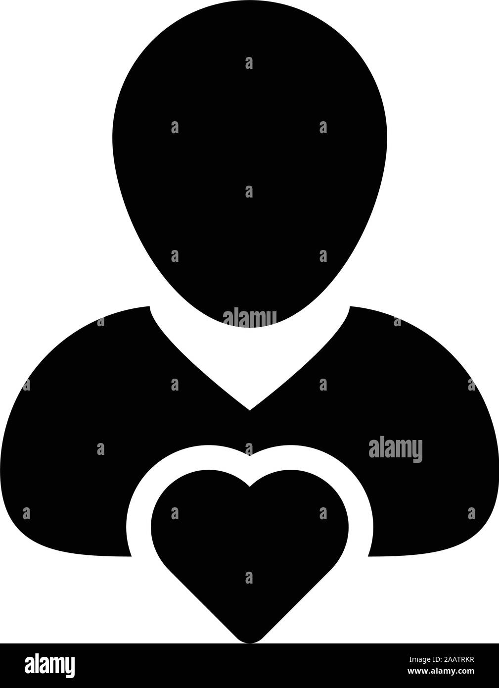 Heart symbol icon vector male user person profile avatar for love and ...
