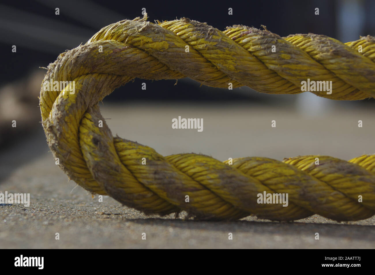 Port rope. Mooring rope. Rope for fastening ships and cargo Stock Photo ...