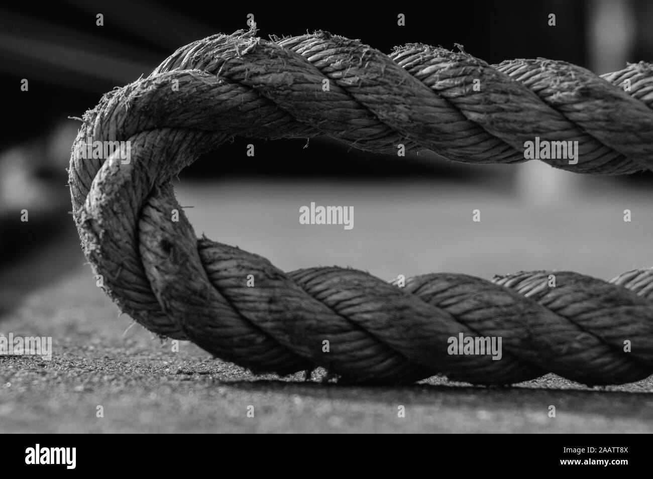 Port rope. Mooring rope. Rope for fastening ships and cargo Stock Photo ...