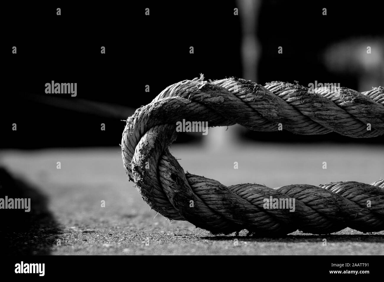 Port rope. Mooring rope. Rope for fastening ships and cargo Stock Photo ...