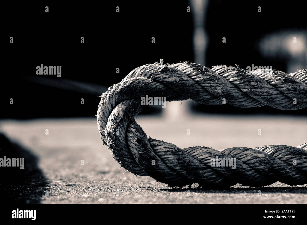Port rope. Mooring rope. Rope for fastening ships and cargo Stock Photo ...