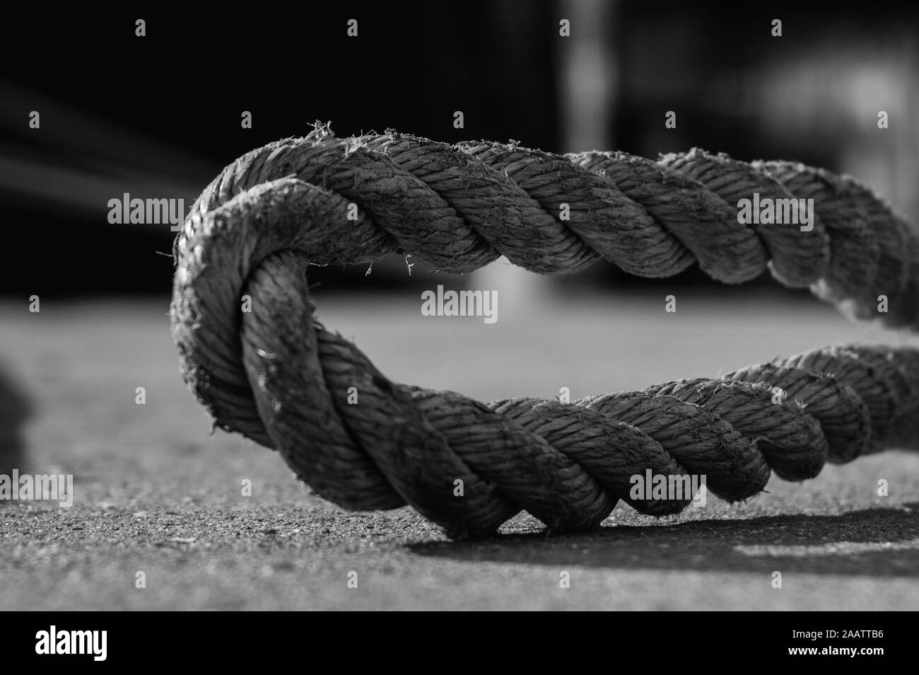 Port rope. Mooring rope. Rope for fastening ships and cargo Stock Photo ...