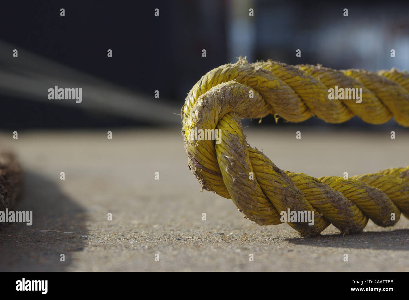 Port rope. Mooring rope. Rope for fastening ships and cargo Stock Photo ...