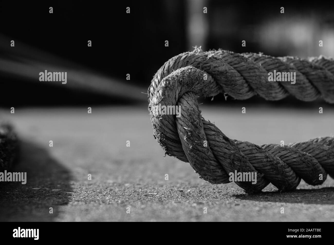 Port rope. Mooring rope. Rope for fastening ships and cargo Stock Photo ...