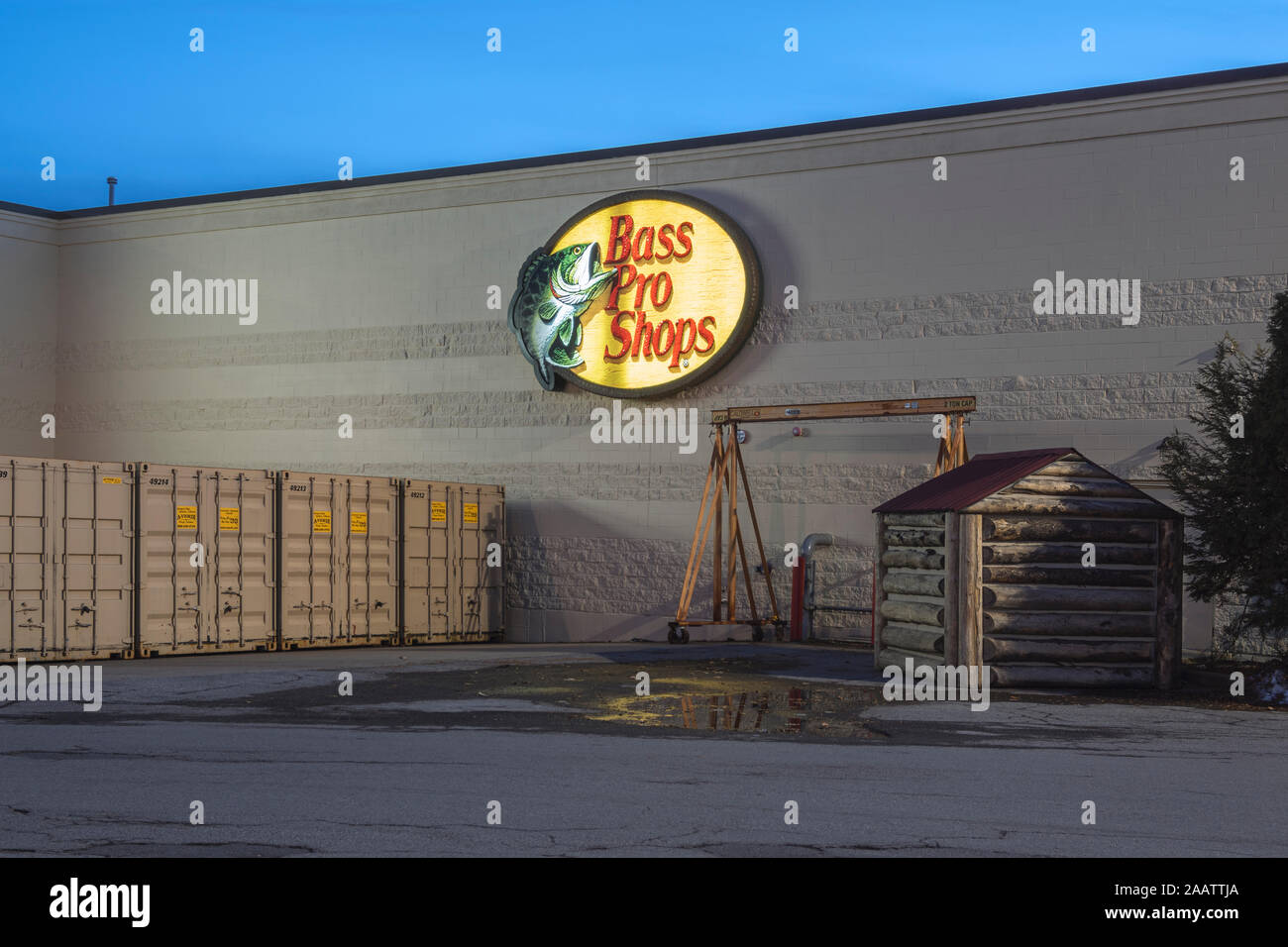 Utica, New York, USA - Nov 23, 2019: Bass Pro Shops Sign and Logo. Bass ...