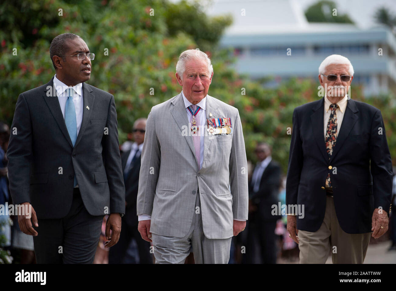 Wreath laying ceremony solomon islands scouts memorial hi-res stock ...