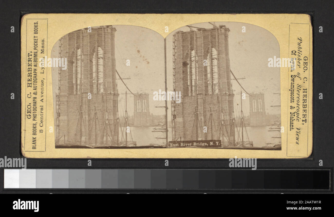 Caisson brooklyn bridge construction hi-res stock photography and ...