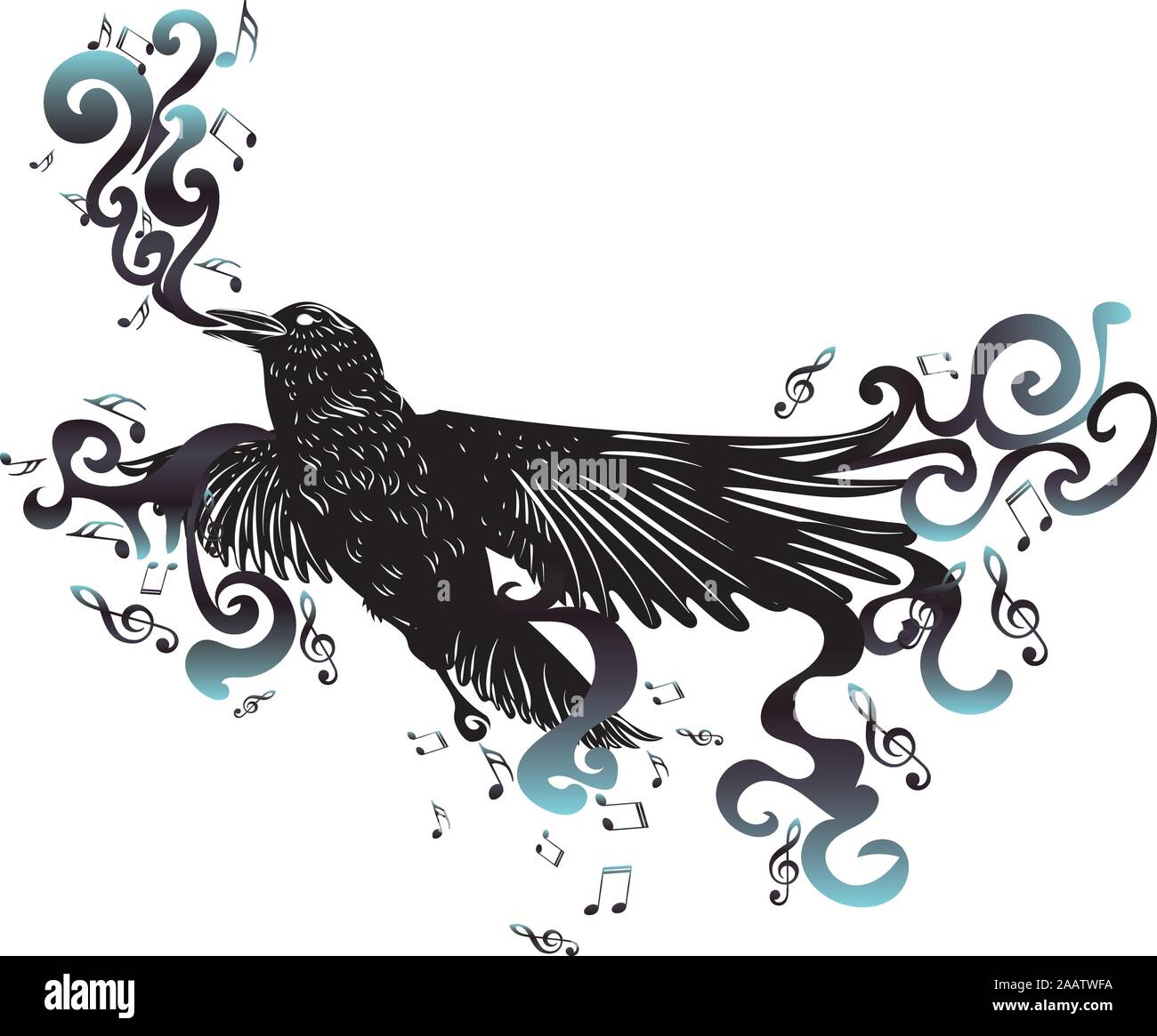 Crow night moon Cut Out Stock Images & Pictures - Alamy