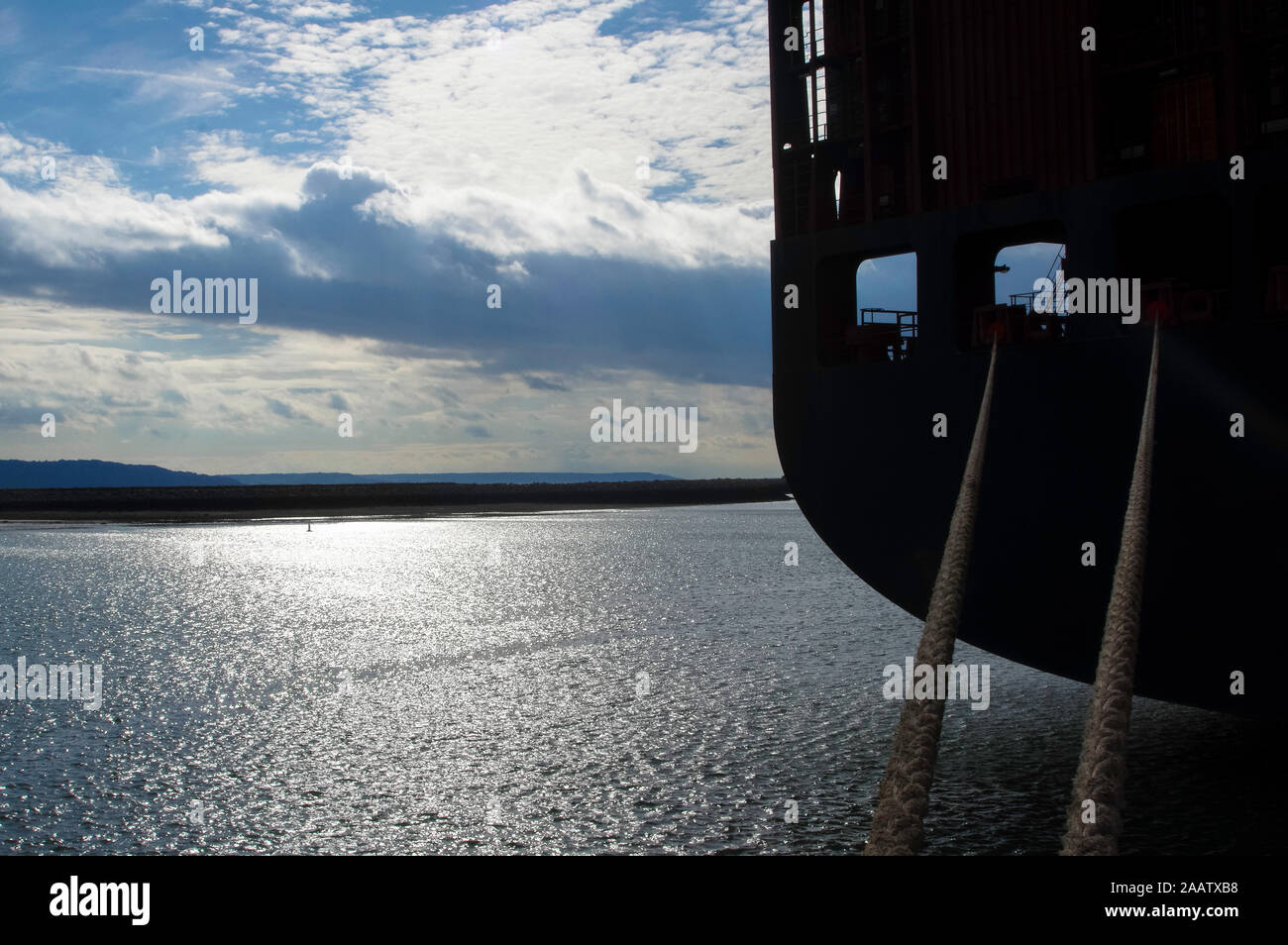 Port rope. Mooring rope. Rope for fastening ships and cargo Stock Photo ...