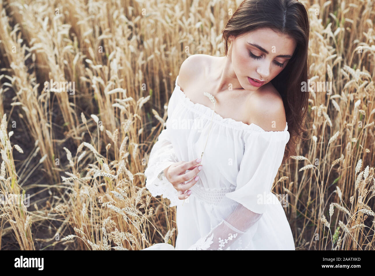 Sensitive female model outdoor hi-res stock photography and images - Alamy