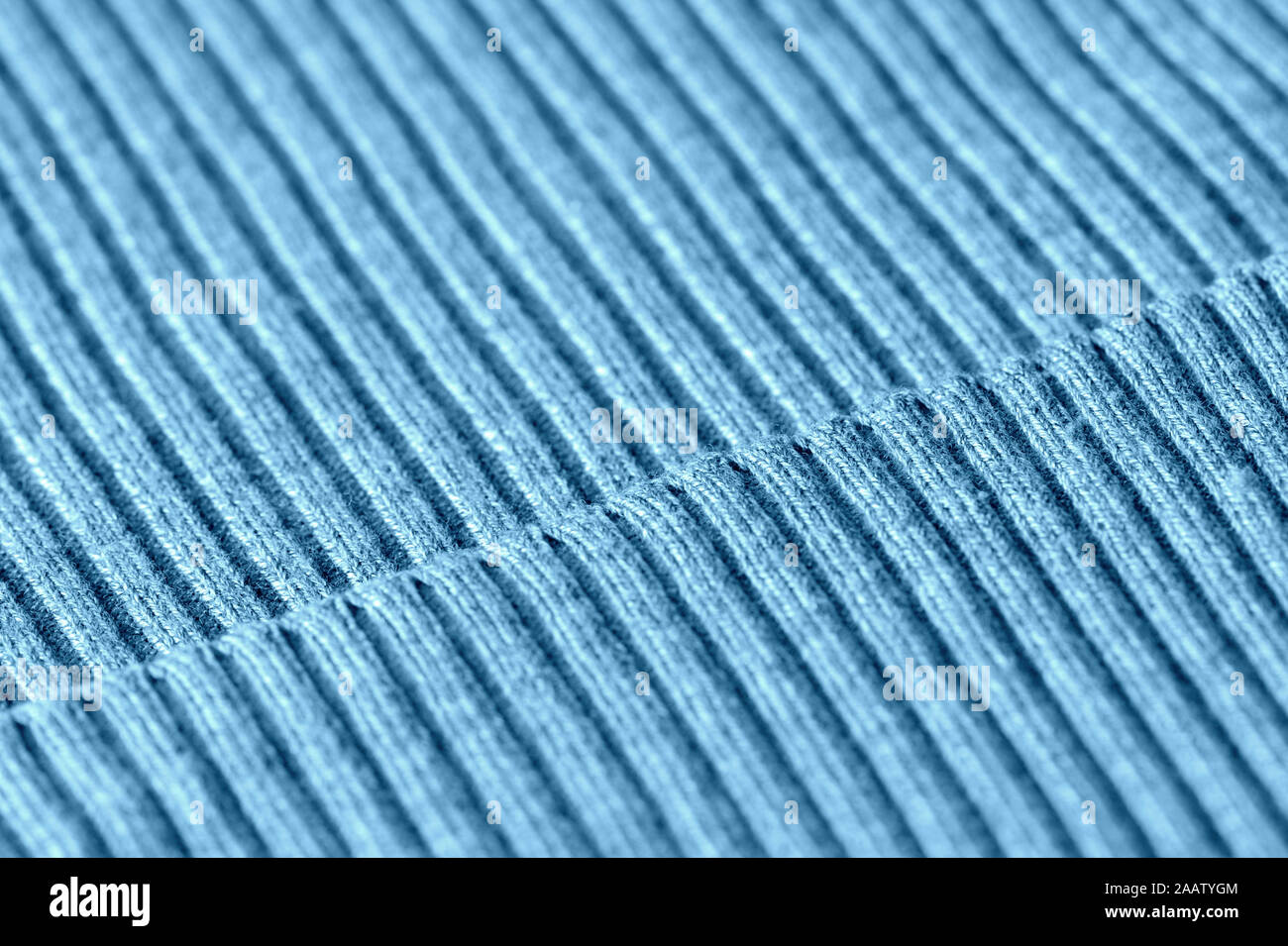 Knitwear texture close-up. Textile background blue color toned Stock ...