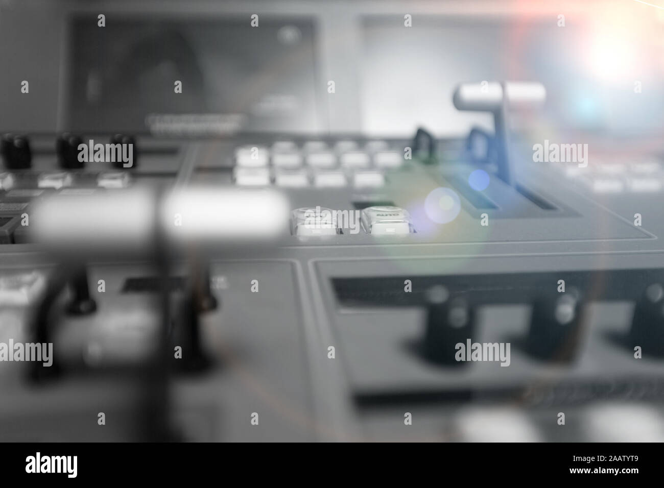Broadcast studio video and audio switcher mixer Stock Photo - Alamy