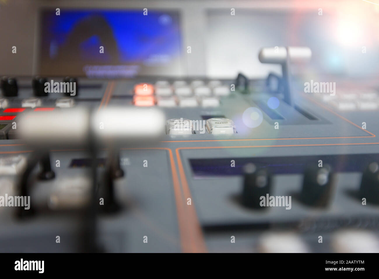 Broadcast studio video and audio switcher mixer Stock Photo - Alamy