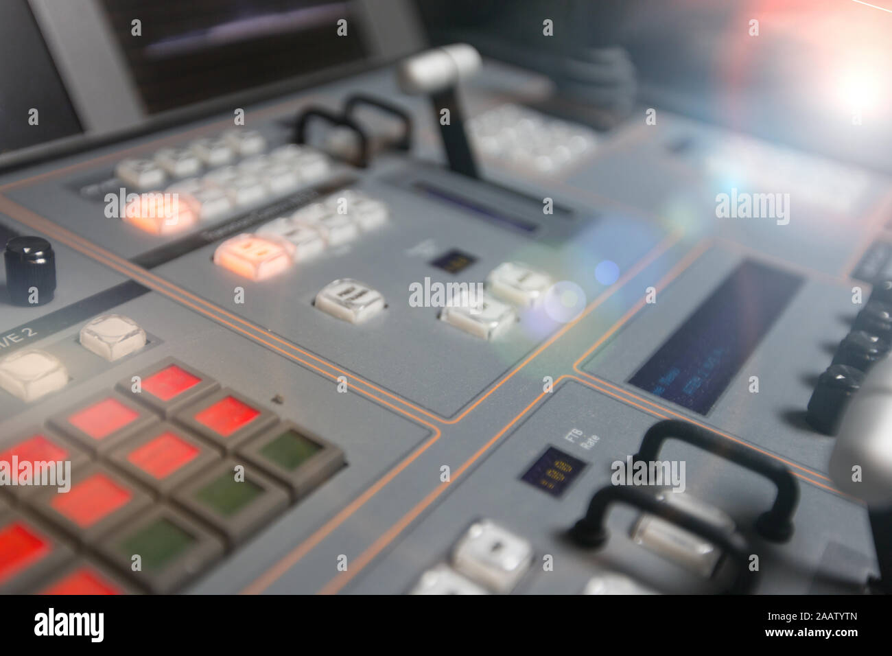 Broadcast studio video and audio switcher mixer Stock Photo - Alamy