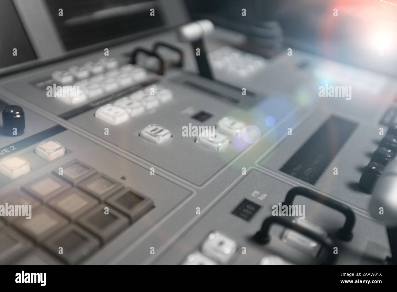 Broadcast studio video and audio switcher mixer Stock Photo - Alamy