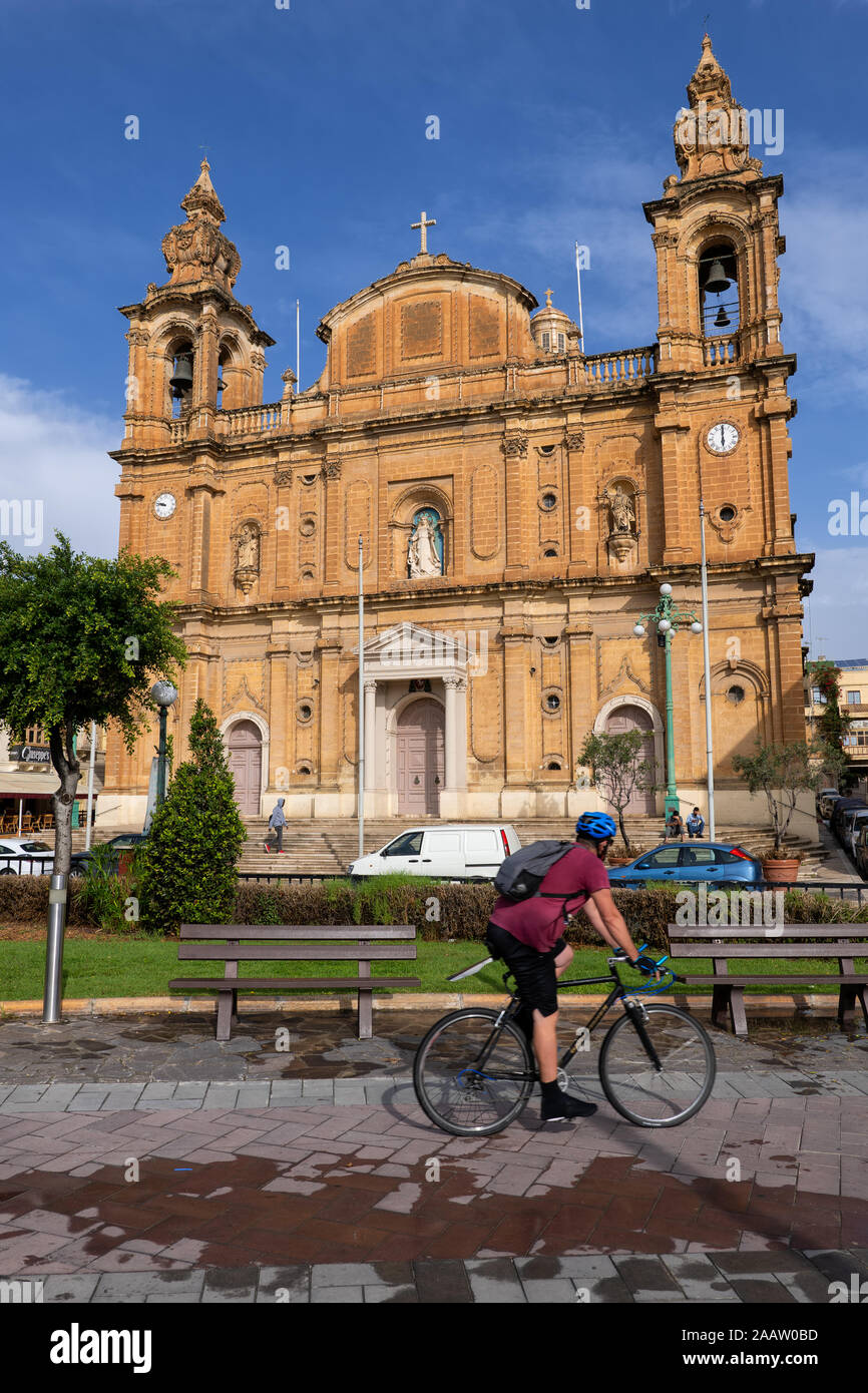 Saint Joseph Church in Msida town, Malta, Baroque style Roman Catholic ...