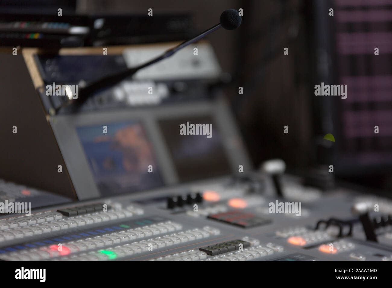 Broadcast studio video and audio switcher mixer Stock Photo - Alamy