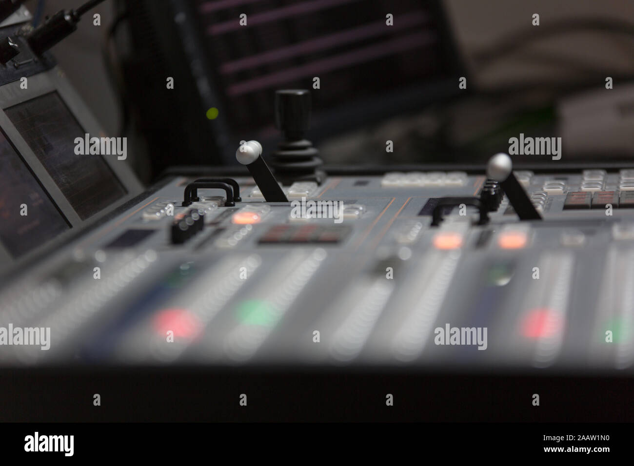 Broadcast studio video and audio switcher mixer Stock Photo - Alamy
