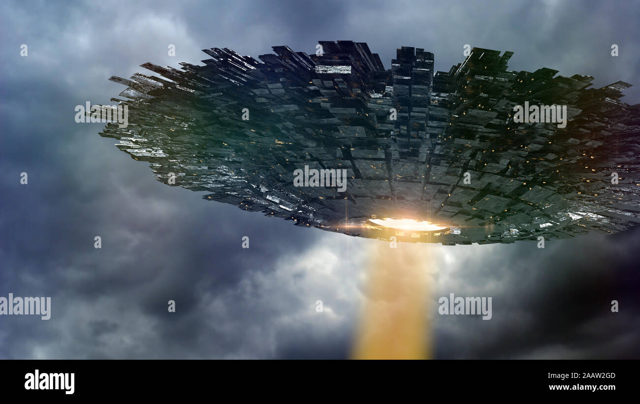 Ufo With Tractor Beam Stock Photos Freeimagescom
