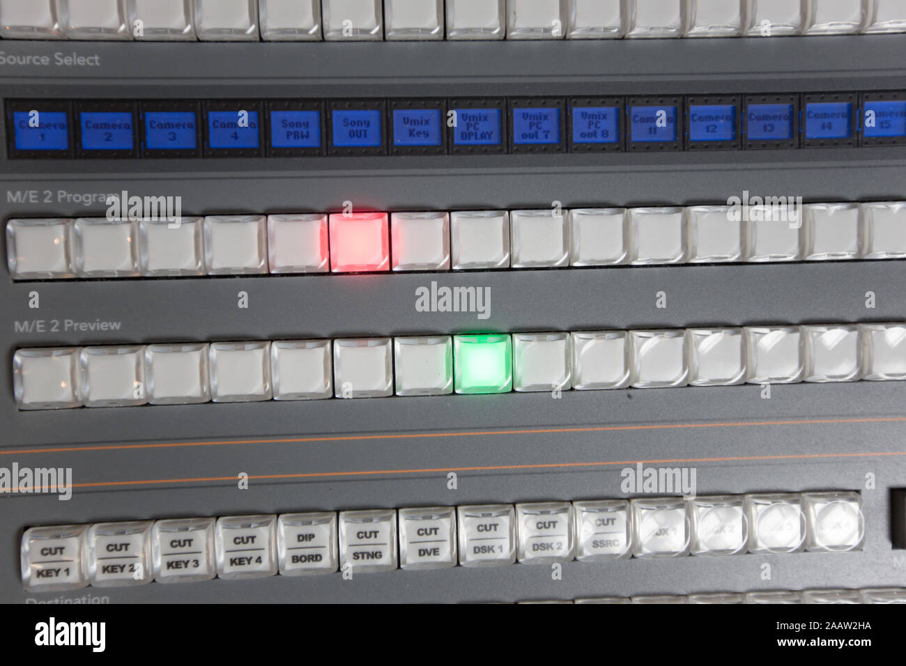 Broadcast studio video and audio switcher mixer Stock Photo - Alamy