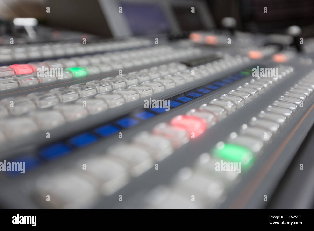 Broadcast studio video and audio switcher mixer Stock Photo - Alamy