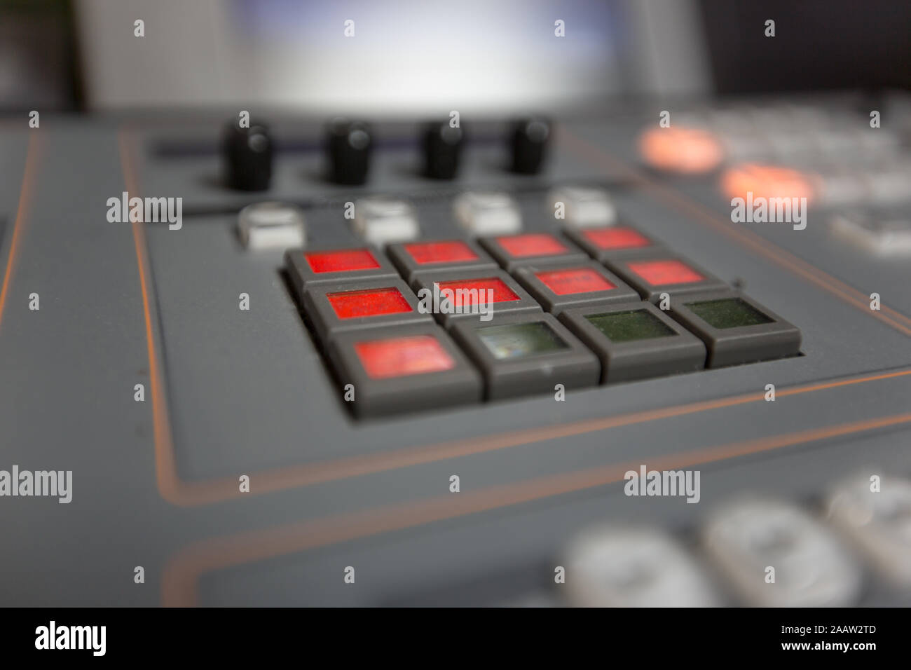 Broadcast studio video and audio switcher mixer Stock Photo - Alamy
