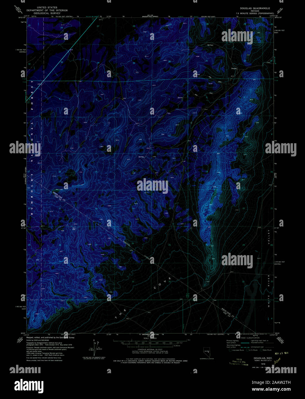 Douglas nevada map hi-res stock photography and images - Alamy