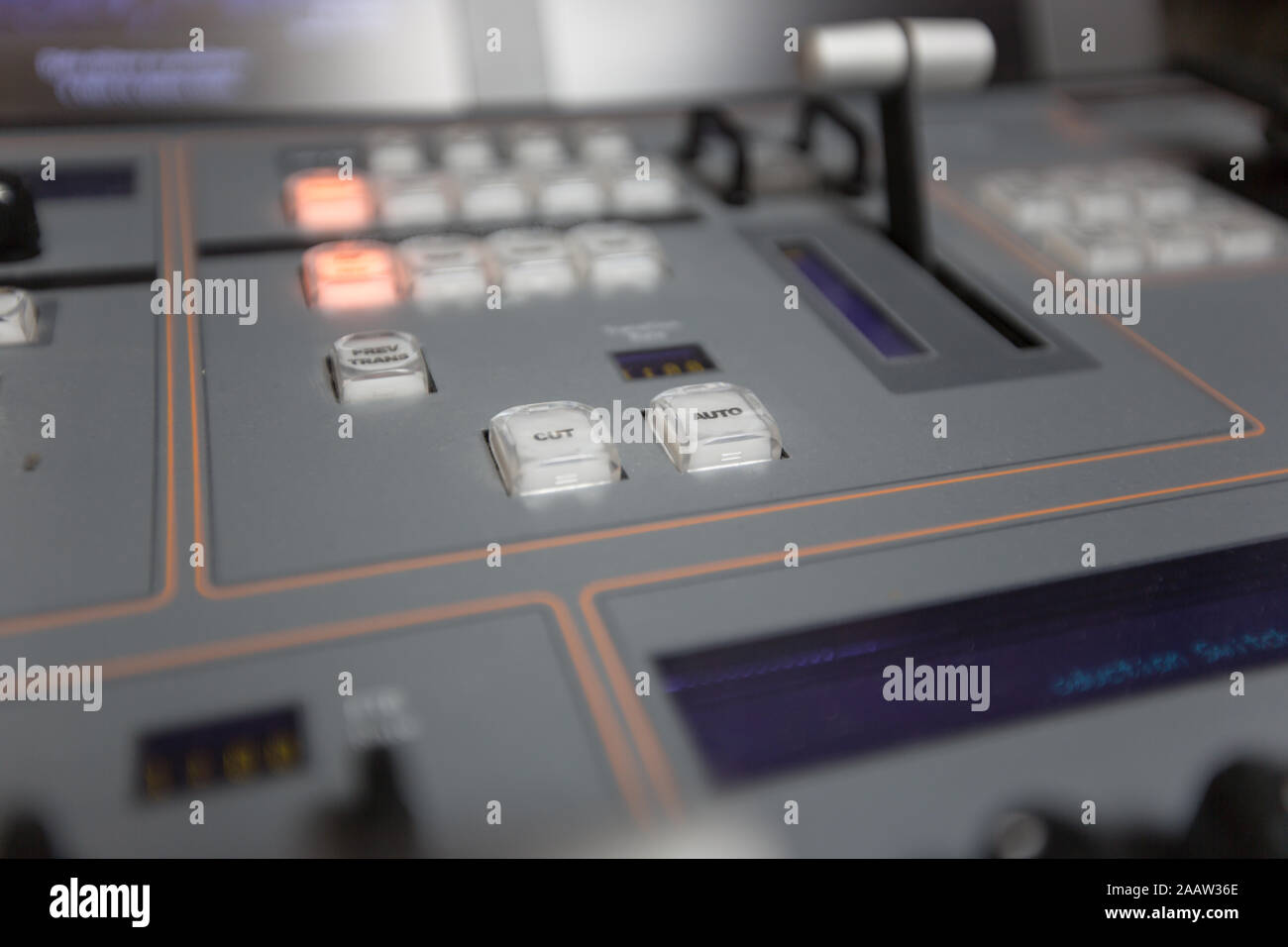Broadcast studio video and audio switcher mixer Stock Photo - Alamy