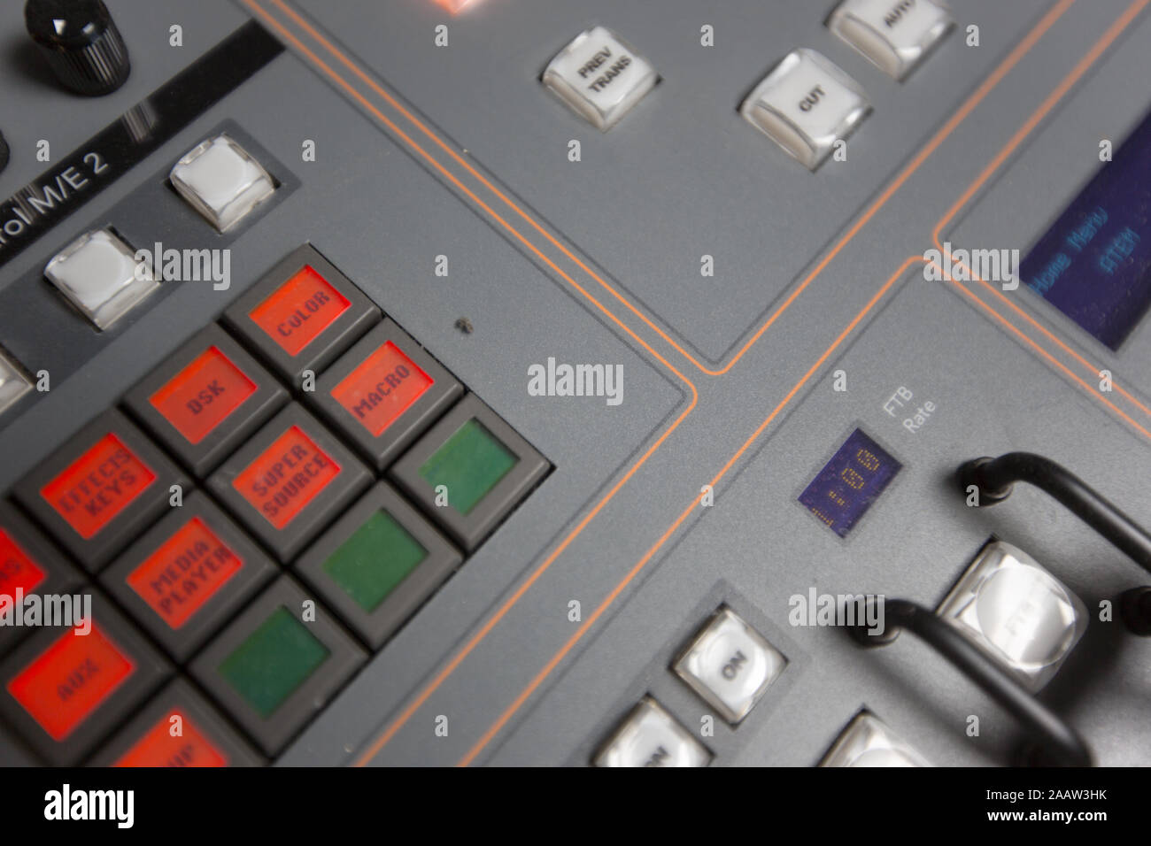 Broadcast studio video and audio switcher mixer Stock Photo - Alamy