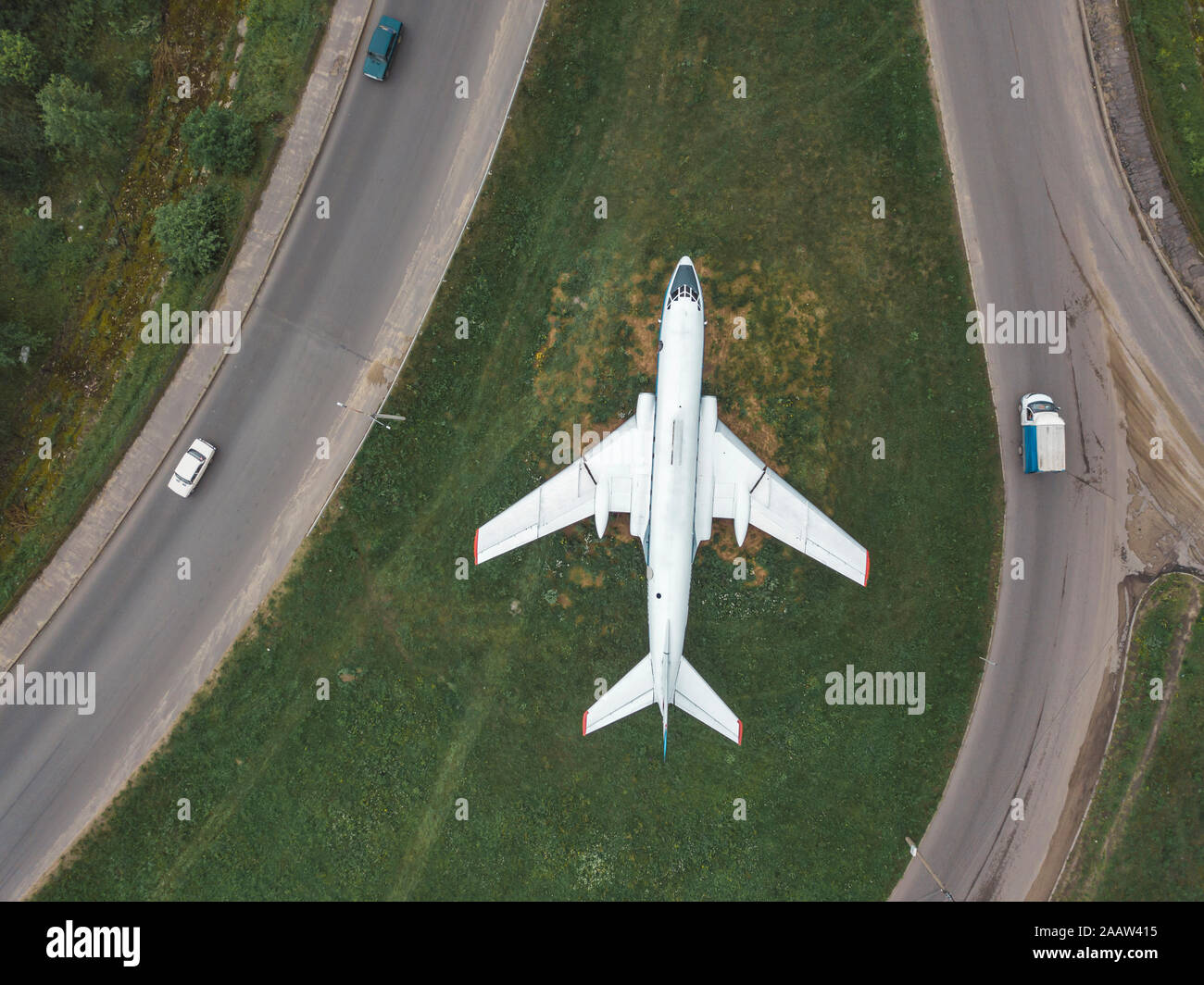 Aerial drone flying over road hi-res stock photography and images - Alamy