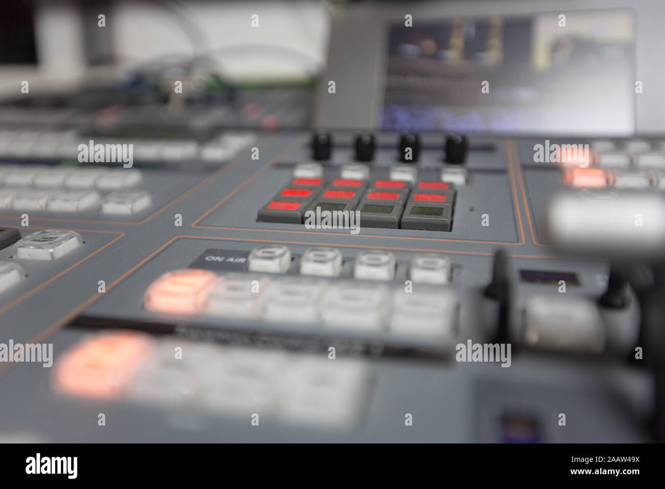 Broadcast studio video and audio switcher mixer Stock Photo - Alamy